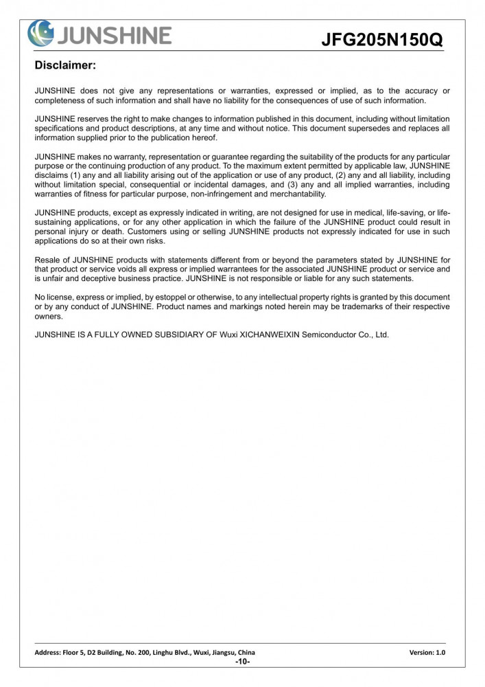 JFG205N150Q datasheet page 10
