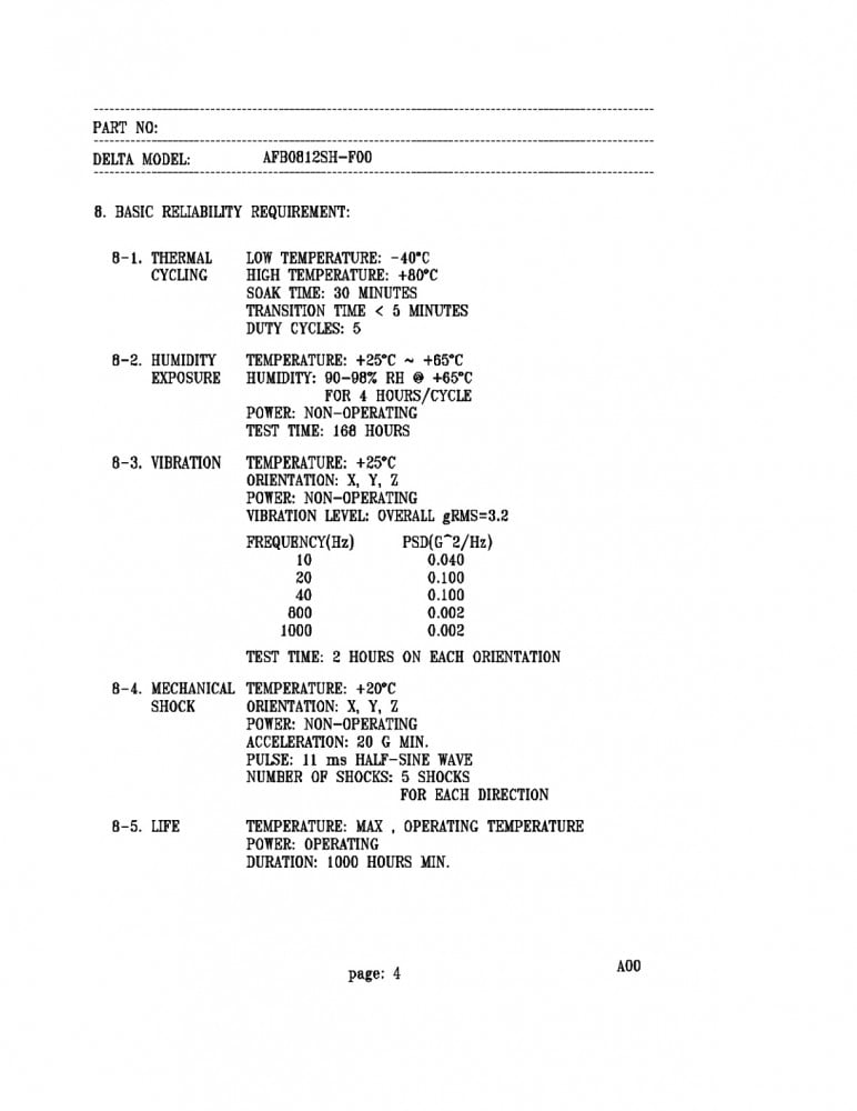 AFB0812SH-F00 specification page 4