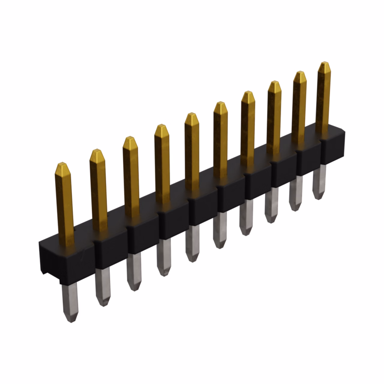 2.00mm Pitch Milli-Grid Header, Vertical, Through Hole, Breakaway, 10 Circuits, 0.50µm Gold (Au) Plating, Mating Pin Length 4.00mm, Tail Length 2.70mm, Lead-Free for sale