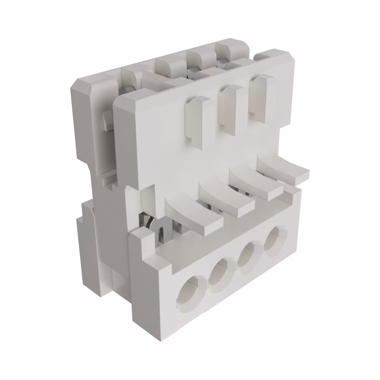 Appli-Mate RAST 2.5 IDT Housing, 2.50mm Pitch, Female, 14 Circuits, Beaded Terminal, Position Keys A & O Removed, Slotted Endwalls, Polarizing Rib Between Circuits 2 & 3