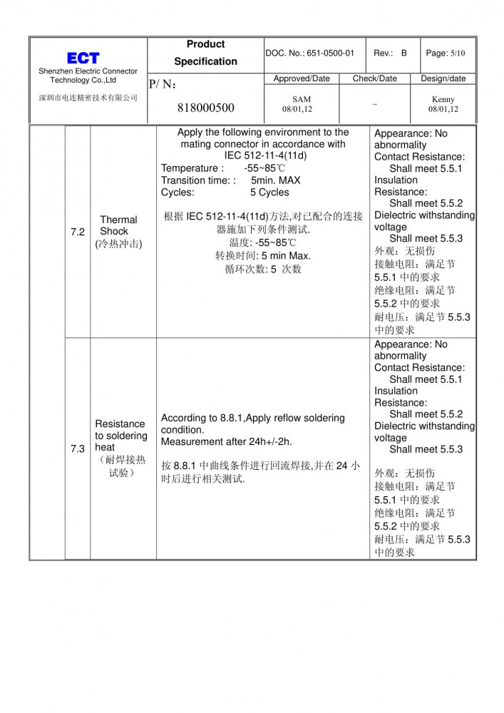 ECT818000500 specification page 5