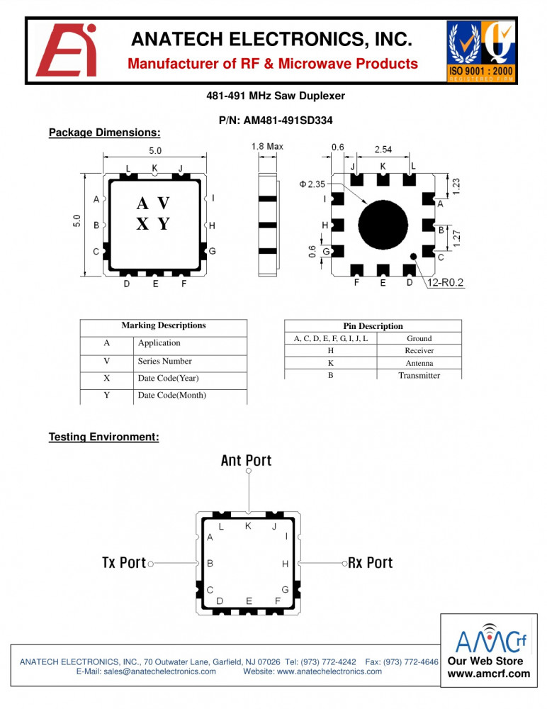 AM481-491SD334 datasheet page 2