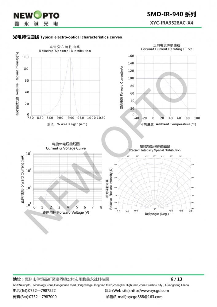 XYC-IRA3528AC-X4 datasheet page 6