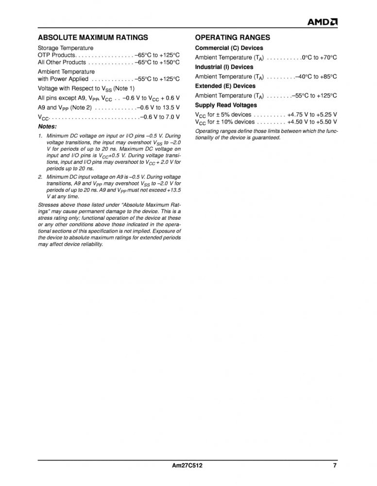 AM27C512 datasheet page 8