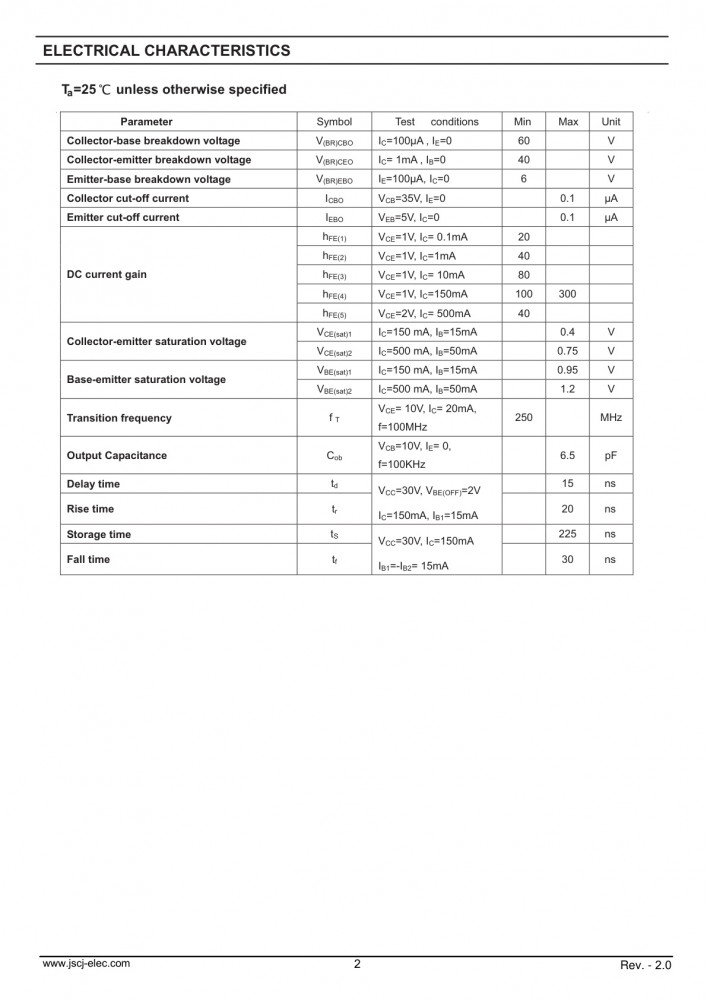 2N4401-TA datasheet page 2