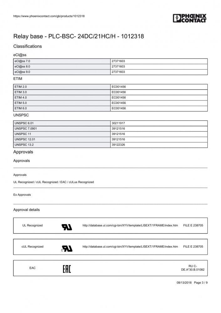 Phoenix Contact 1012318 documentation page 3