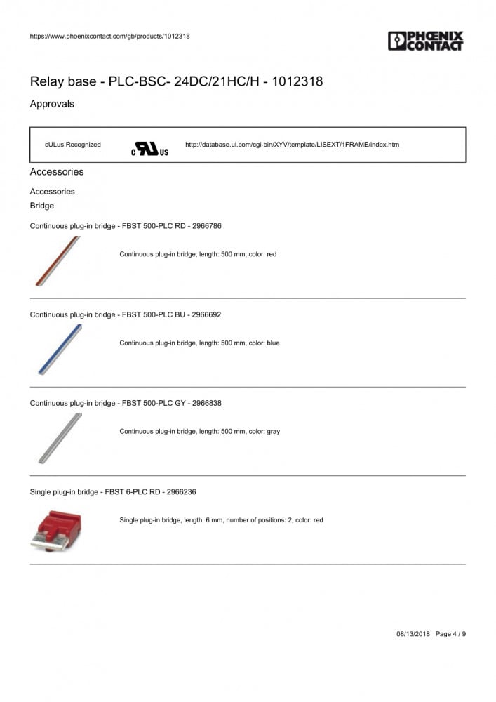 Phoenix Contact 1012318 documentation page 4