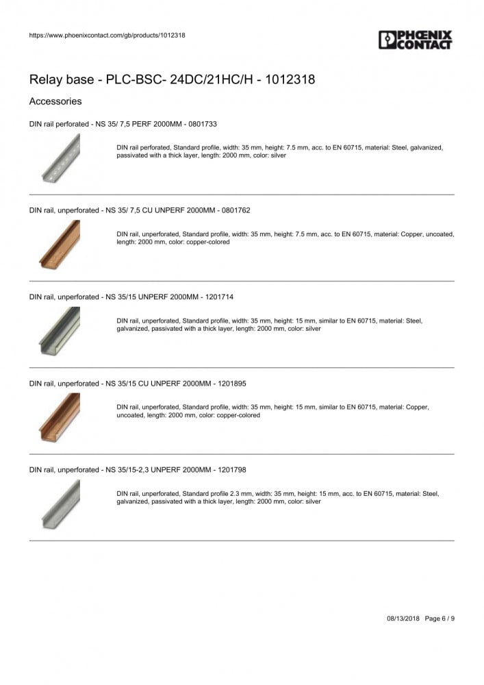 Phoenix Contact 1012318 documentation page 6