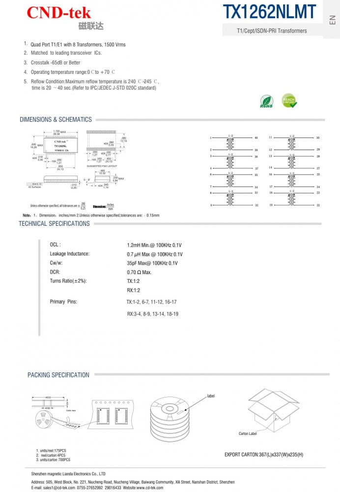 TX1262NLMT official technical document