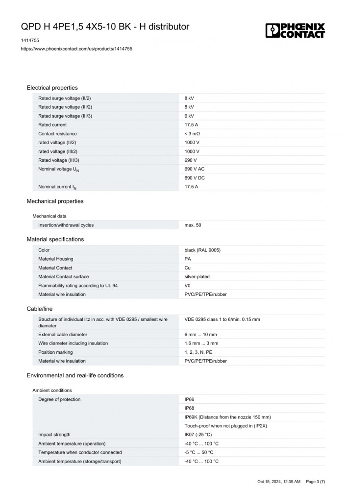 Phoenix Contact 1414755 technical document page 3