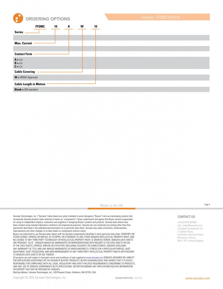 FFSMC10BW technical document page 4