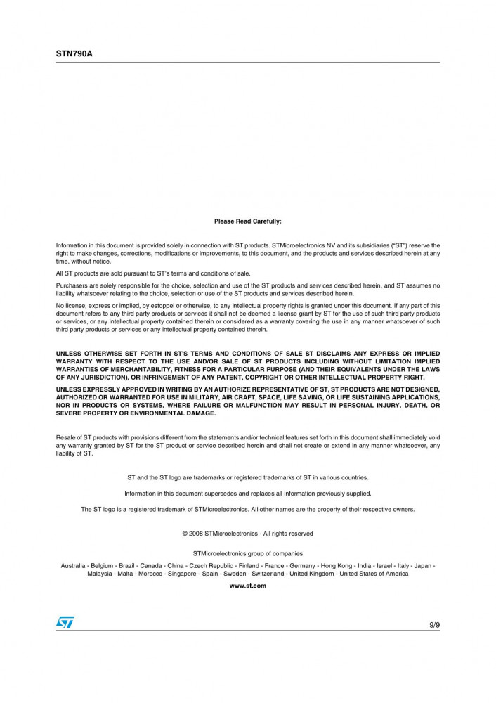 STN790A datasheet page 9