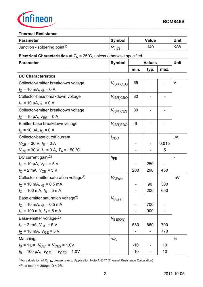 BCM 846S datasheet page 2