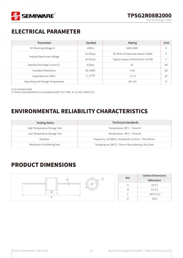 TPSG2R08B2000 technical document page 2