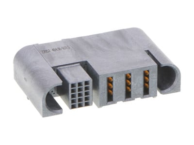 2.00mm, 5.50mm, 7.50mm Pitch EXTreme Ten60Power Right-Angle Plug Assembly with Guide Pins, 4 AC Power Circuits with 1 Void, 25 Signal Circuits, 8 DC Power Circuits