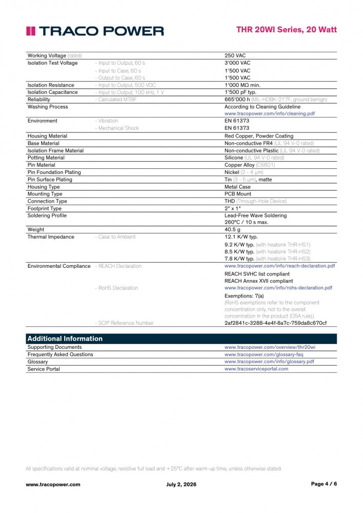 THR 20WI technical document preview, page 4