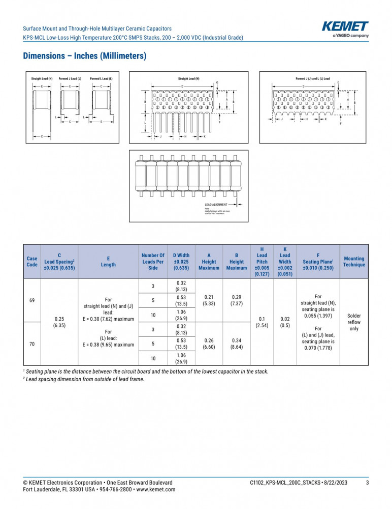 KEMET KPS-MCL datasheet page 3