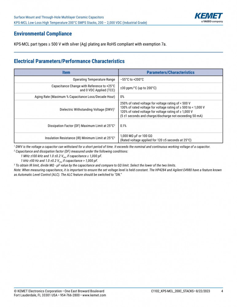 KEMET KPS-MCL datasheet page 4