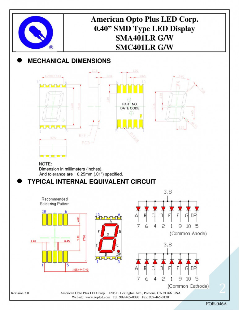 SMA401LR document page 2