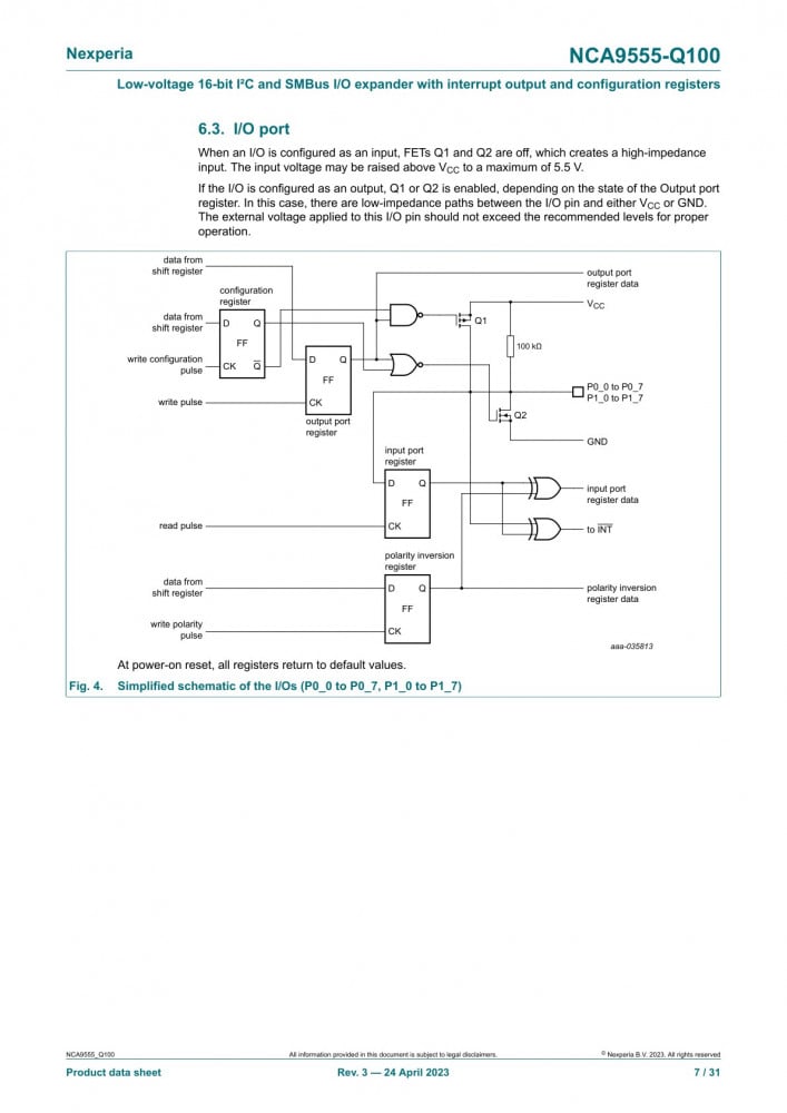 NCA9555-Q100 datasheet page 7