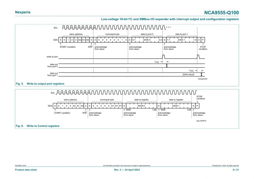 NCA9555-Q100 datasheet page 9