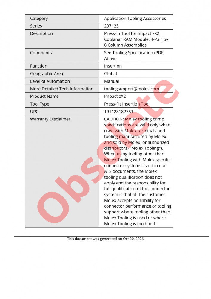 MOLEX 2002141170 tooling document page 2