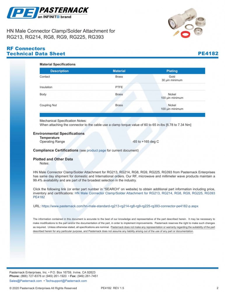 PE4182 datasheet page 2