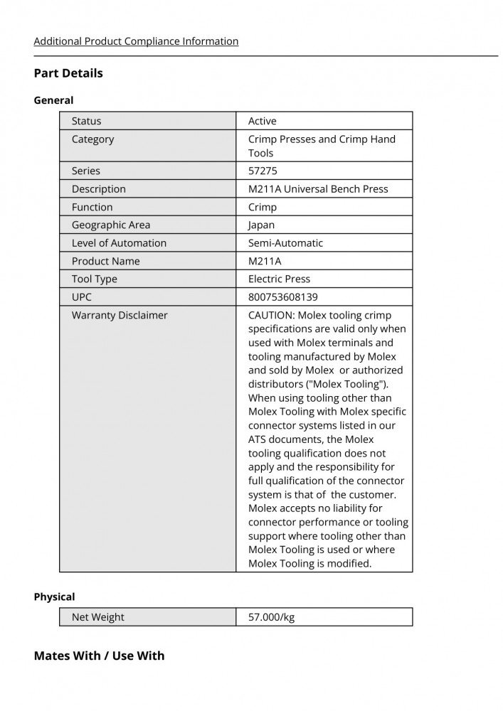 M211A Universal Bench Press technical document preview, page 2