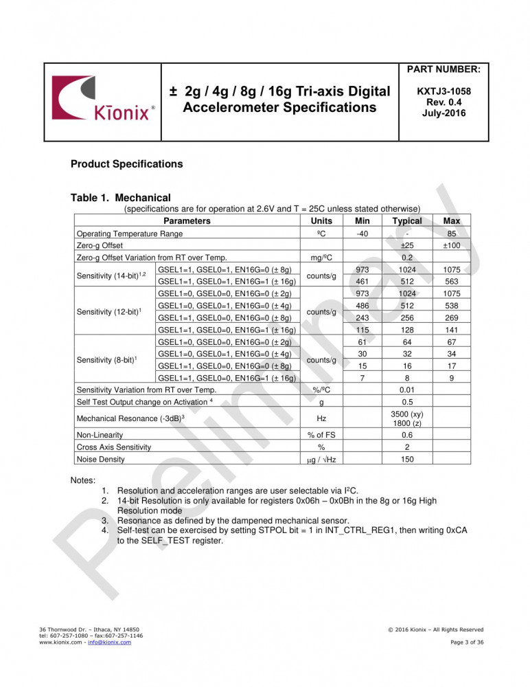 KXTJ3-1058-01 technical document page 3