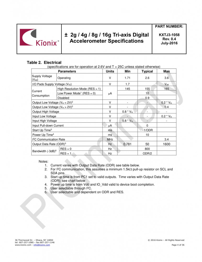 KXTJ3-1058-01 technical document page 4