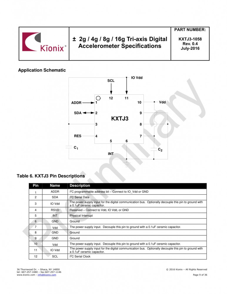 KXTJ3-1058-01 technical document page 9