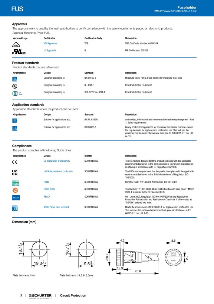 SCHURTER 31.9156 datasheet page 2