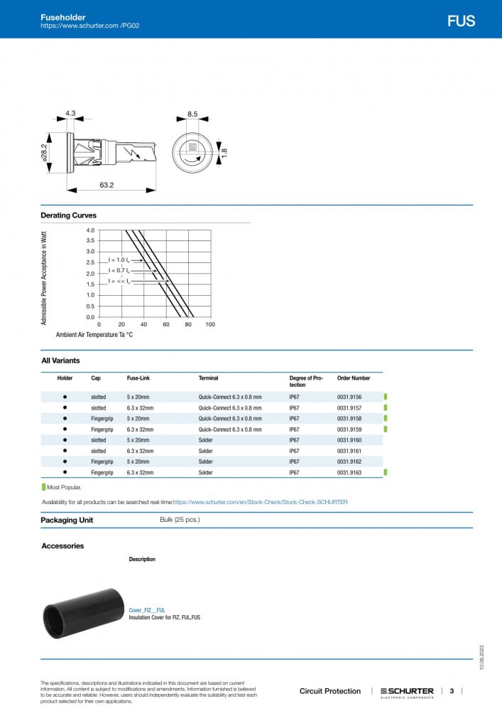 SCHURTER 31.9156 datasheet page 3