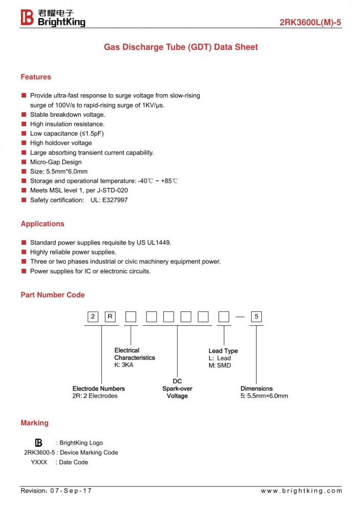 2RK3600L-5-SDVCA/B datasheet page 1