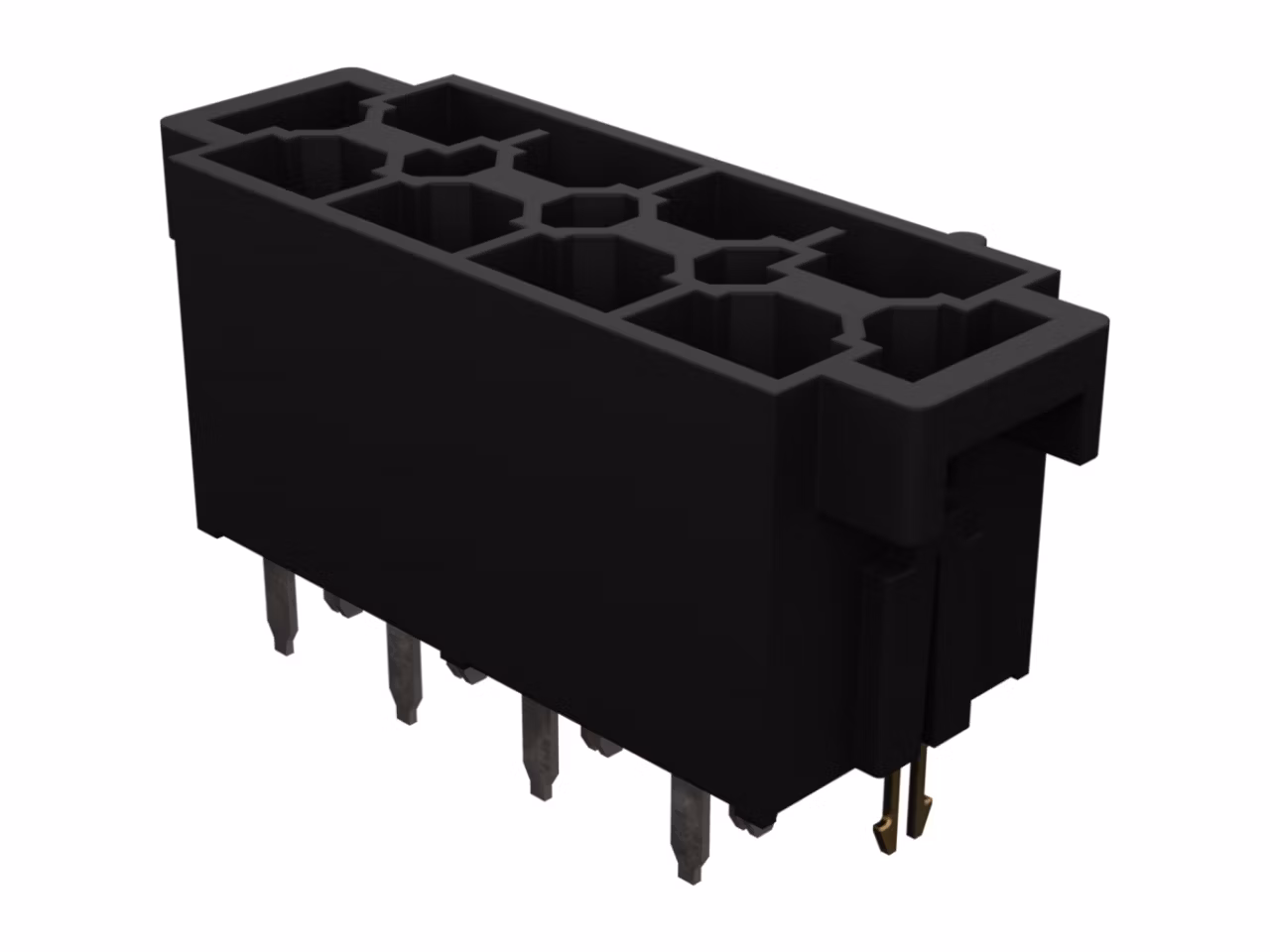 10.00mm Pitch Mini-Fit Sr. Header, Dual Row, Vertical, 3.18mm PCB Thickness, Tin (Sn) Plating, 8 Circuits, USE NYE LUBE ON MATING SURFACES for sale