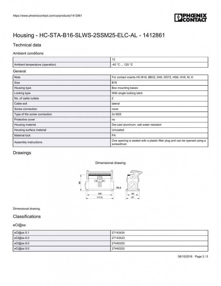 Phoenix Contact 1412861 technical document page 2