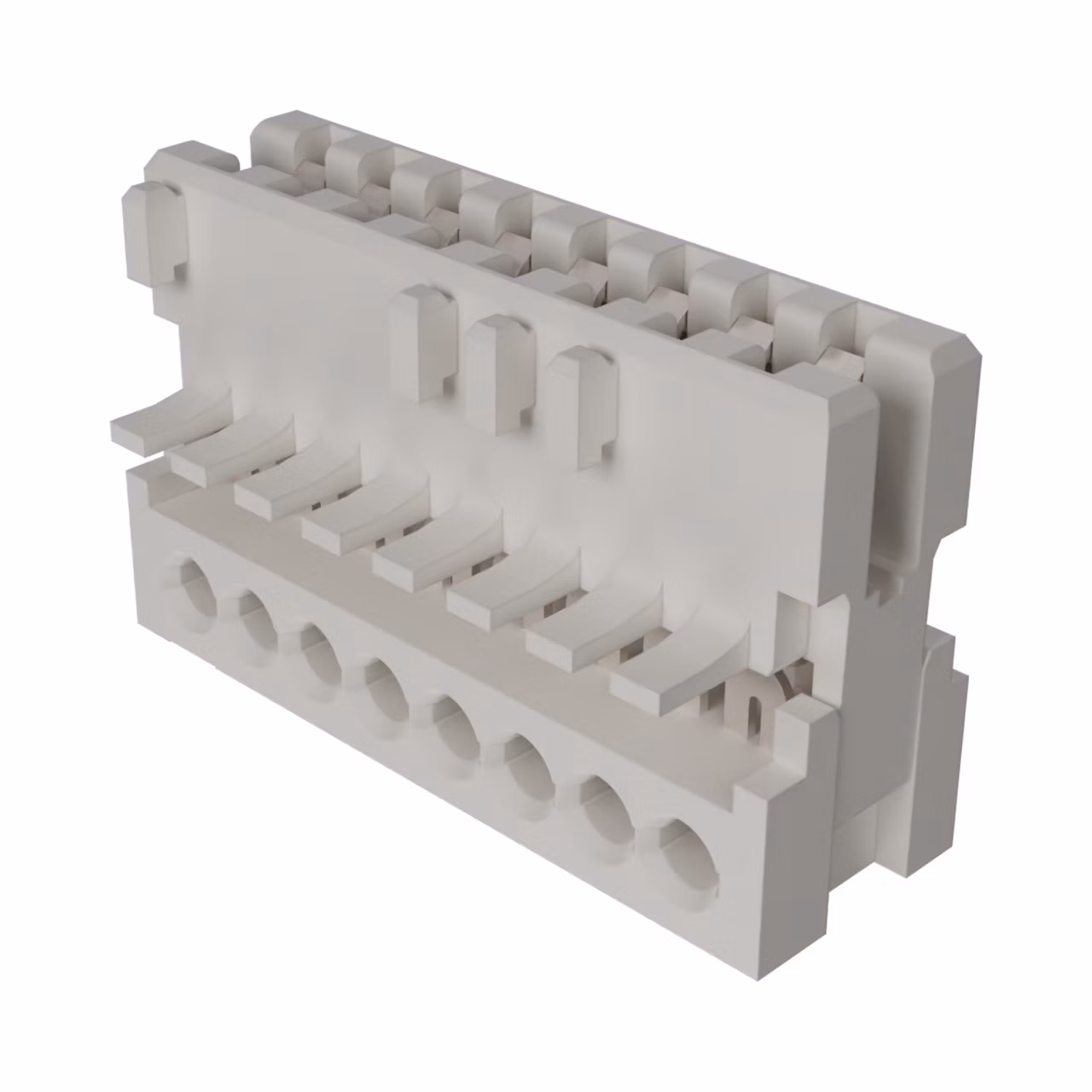 Appli-Mate RAST 2.5 Female Connector, 2.50mm Pitch, 8 Circuits, Positions B, C, D, H & I Removed, Open Endwalls for sale