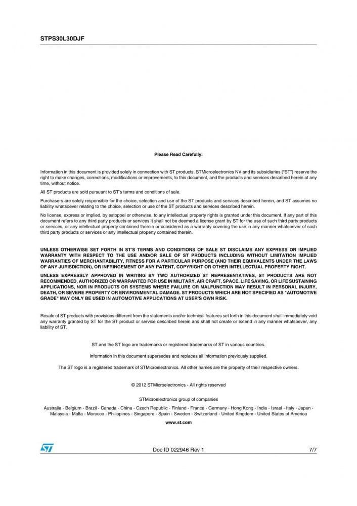STPS30L30DJF-TR datasheet page 7
