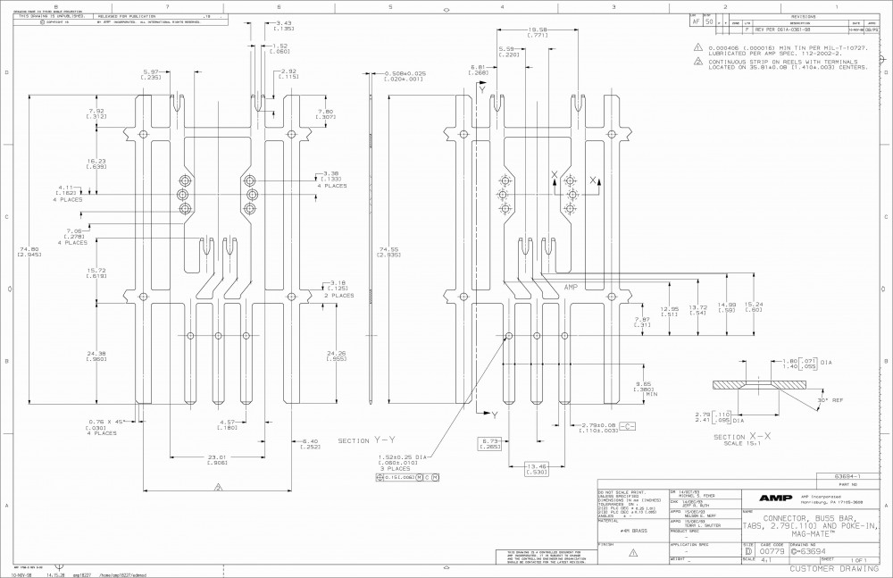 TE Connectivity 63694-1 customer drawing