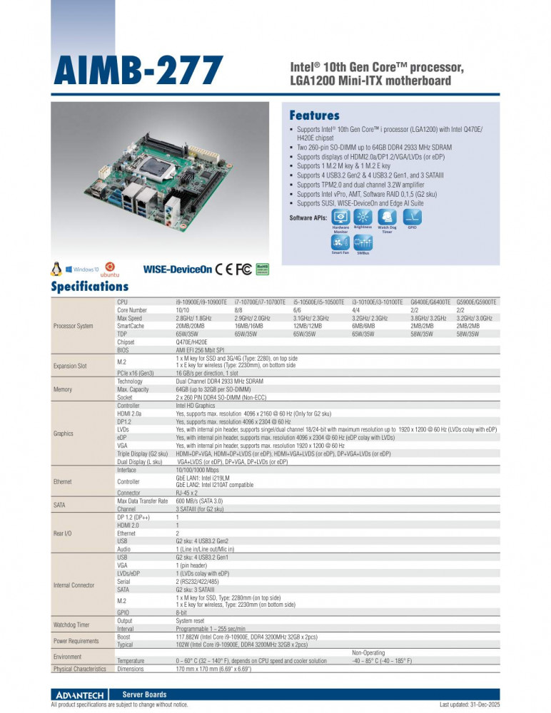 AIMB-277 technical document page 1