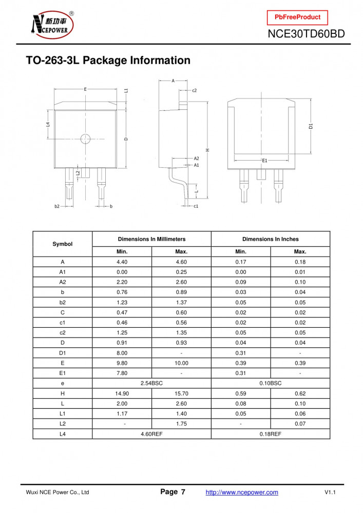 NCE30TD60BD datasheet page 7