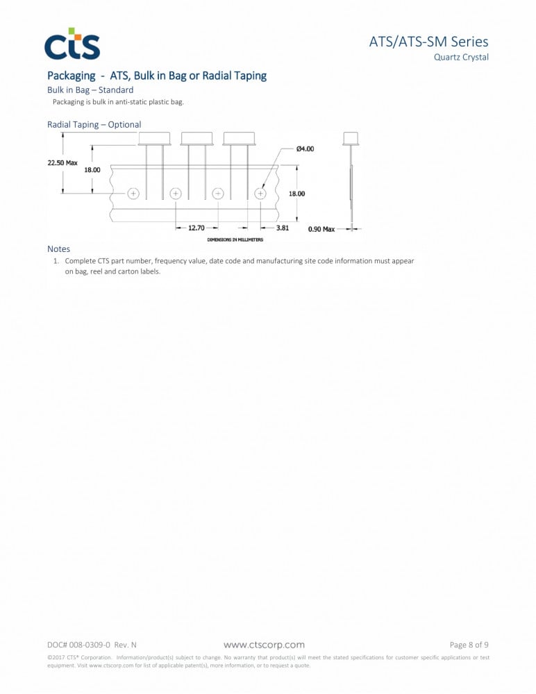 CTS ATS-SM datasheet page 8