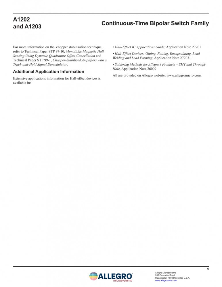 A1203LUA-T datasheet page 9