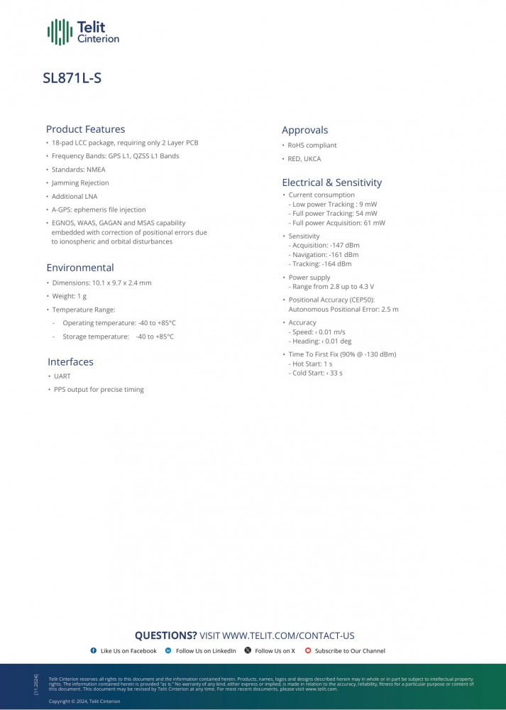 SL871L-S technical document preview, page 2
