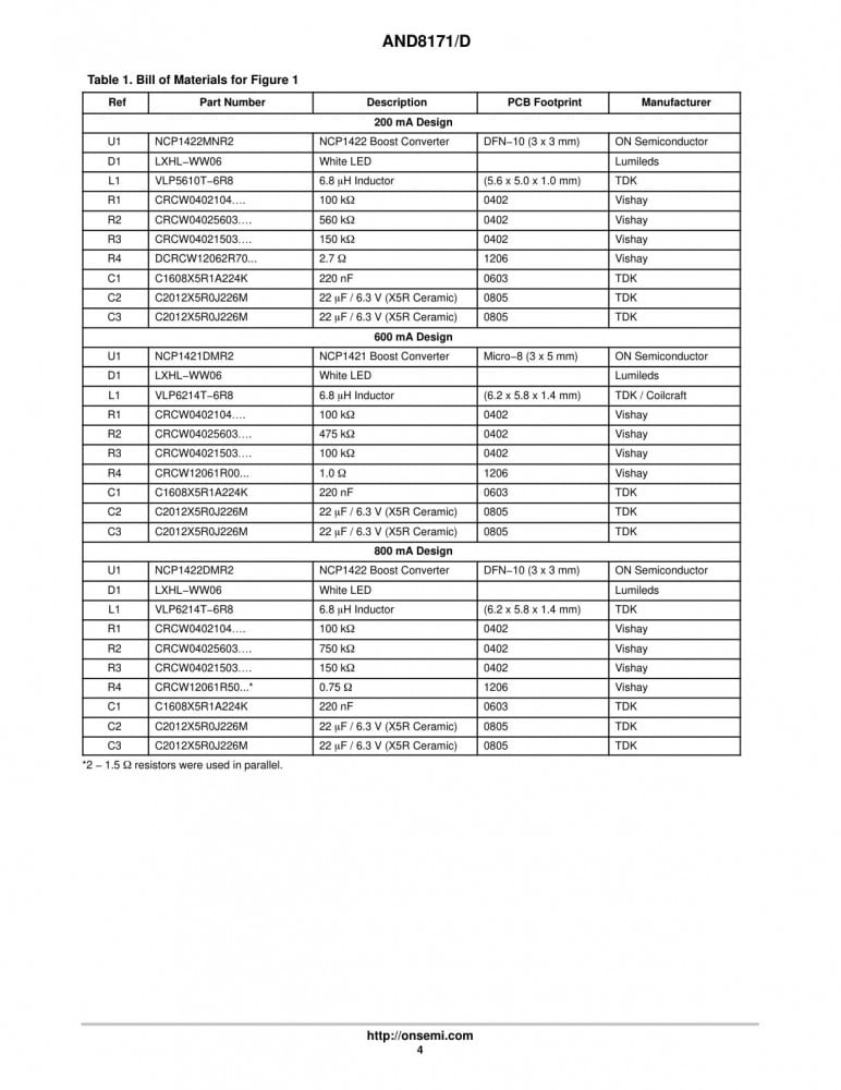 NCP1421EVB technical document page 5