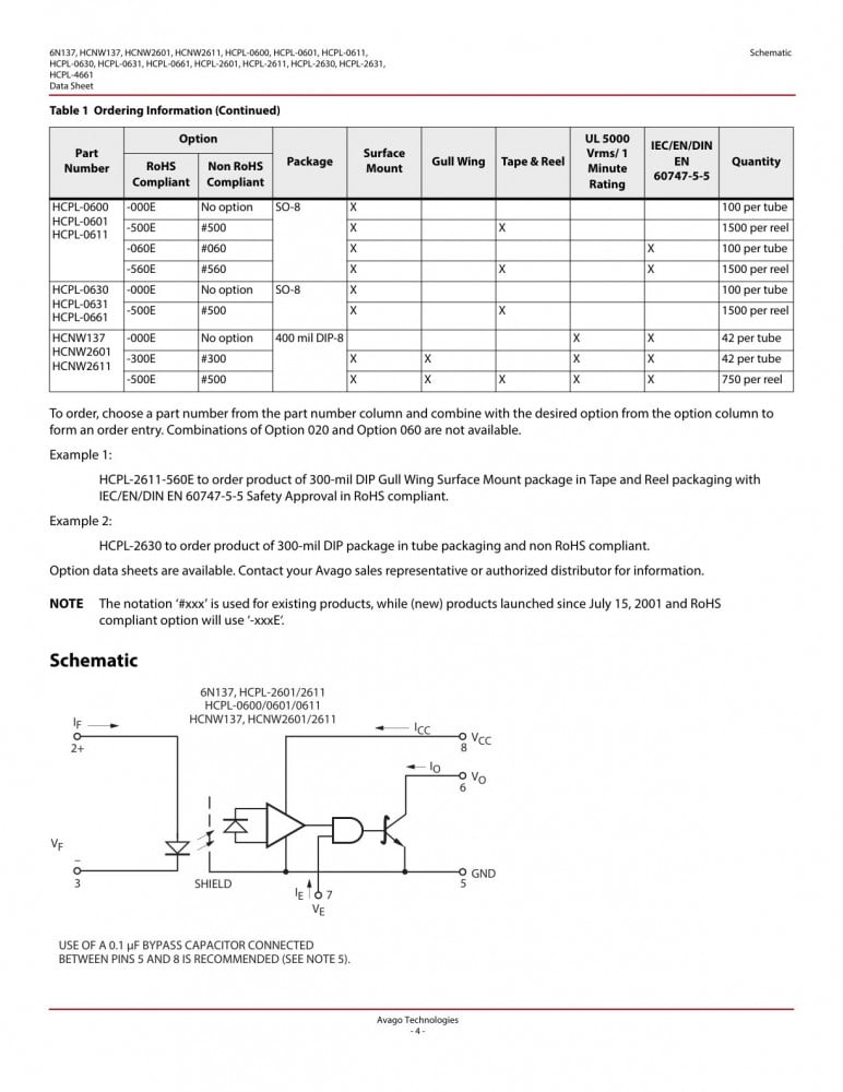 HCNW2611 datasheet page 4