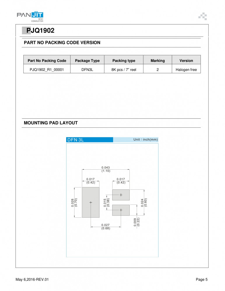 PJQ1902 datasheet page 5