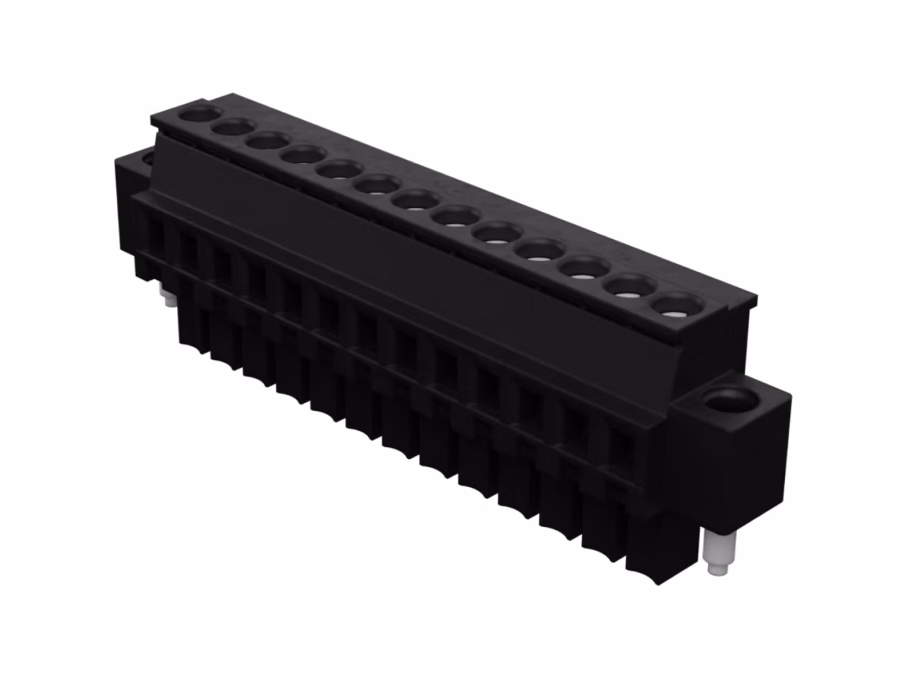 3.81mm Pitch Eurostyle Vertical Plug, with Retention Screws and Standard Imprinting, Rear Wire Entry, Black, 13 Circuits for sale