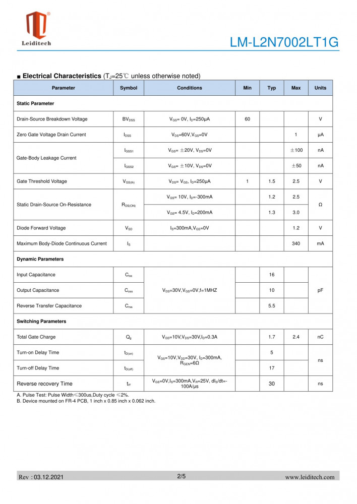 LM-L2N7002LT1G datasheet page 2