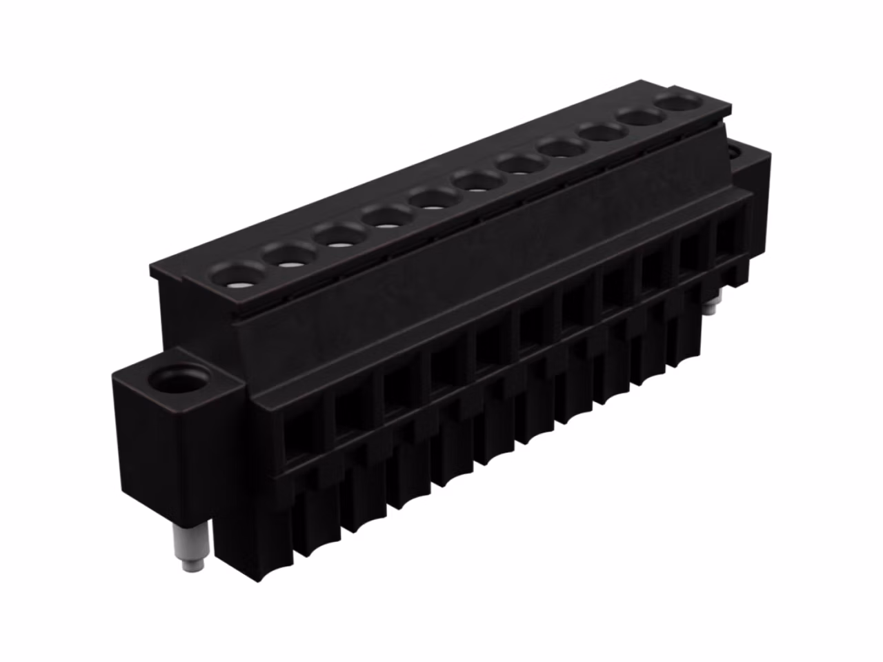 3.81mm Pitch Eurostyle Vertical Plug, with Retention Screws and Standard Imprinting, Rear Wire Entry, Gold (Au) Plated, Black, 11 Circuits for sale
